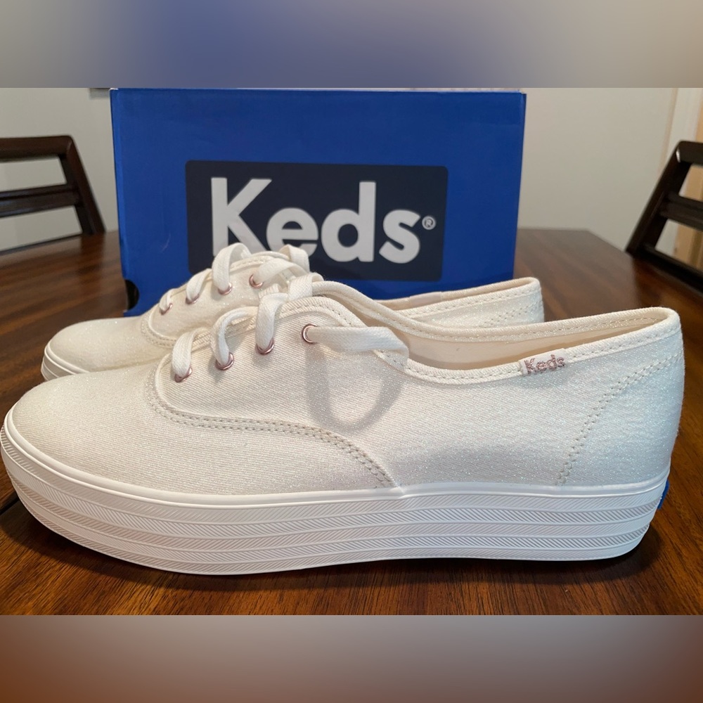 Keds Triple Kick Iridescent Lace-Up Sneakers Women’s … - Gem